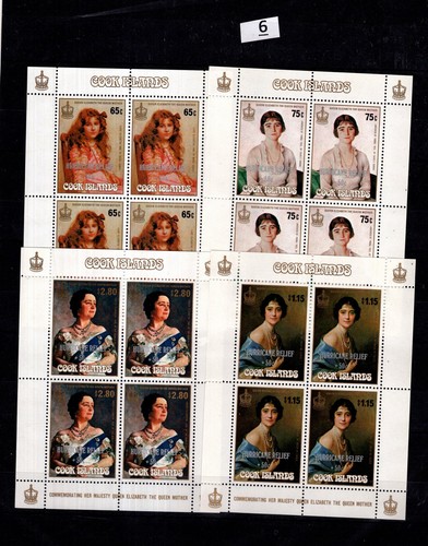 / 4X COOK ISLANDS - MNH - OVERPRINT - ART - PAINTING - ROYAL - QUEEN ...