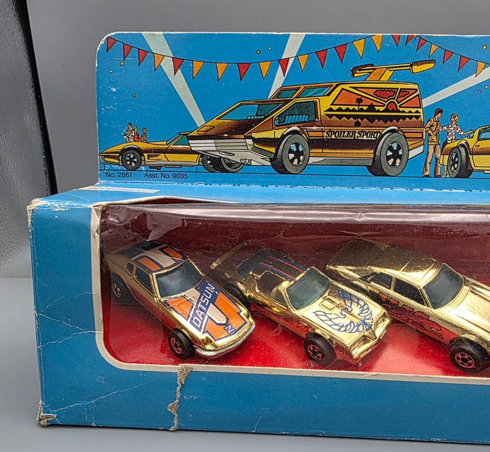 1979 Blackwalls Hot Wheels Golden Machines 6 Pack Hong Kong Gold Chrome ...