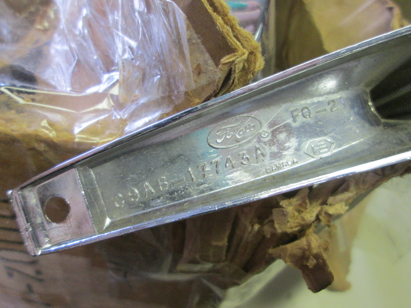 NOS 1970 FORD TORINO OUTER MIRROR ASSEMBLY LH REMOTE CHROME D0OZ-17696 ...