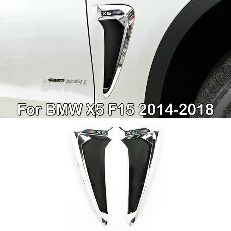 2Pcs Side Air Vent Cover Trim For BMW X5 F15 2014-2018 Chrome ABS ...