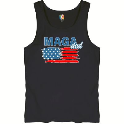 MAGA Dad American Flag Tank Top Donald Trump 2024 Keep America Great ...