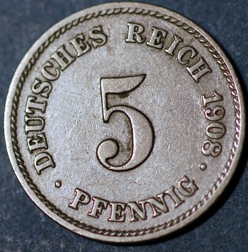 Germany Empire 5 Pfennig 1908 J KM# 11 | eBay