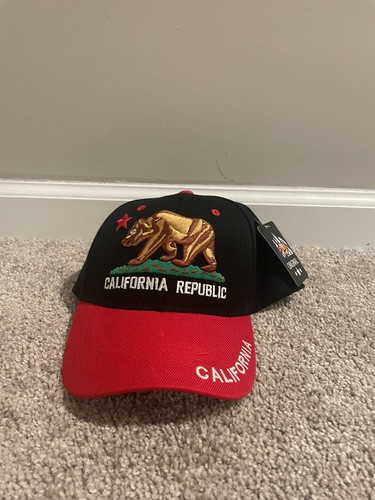 California Republic Baseball Cap Cali Bear Embroidered Hat Adjustable ...