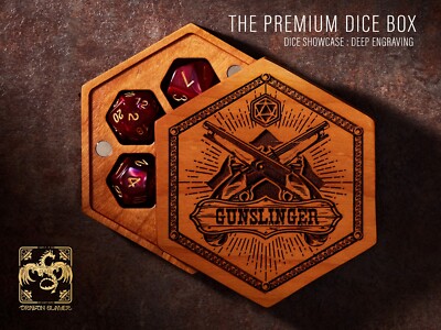 Gunslinger | Premium Dice Box DnD | Dice Chest Dice DnD Vault for RPG ...