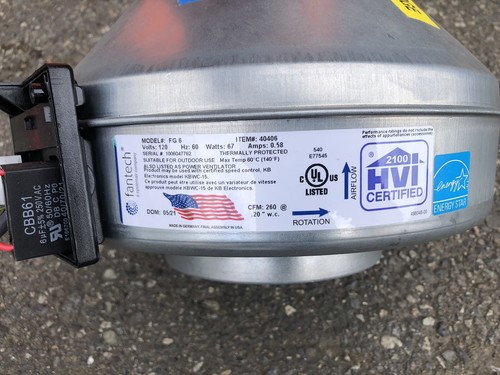 Fantech FG6 Exhaust Fan - Silver for sale online | eBay