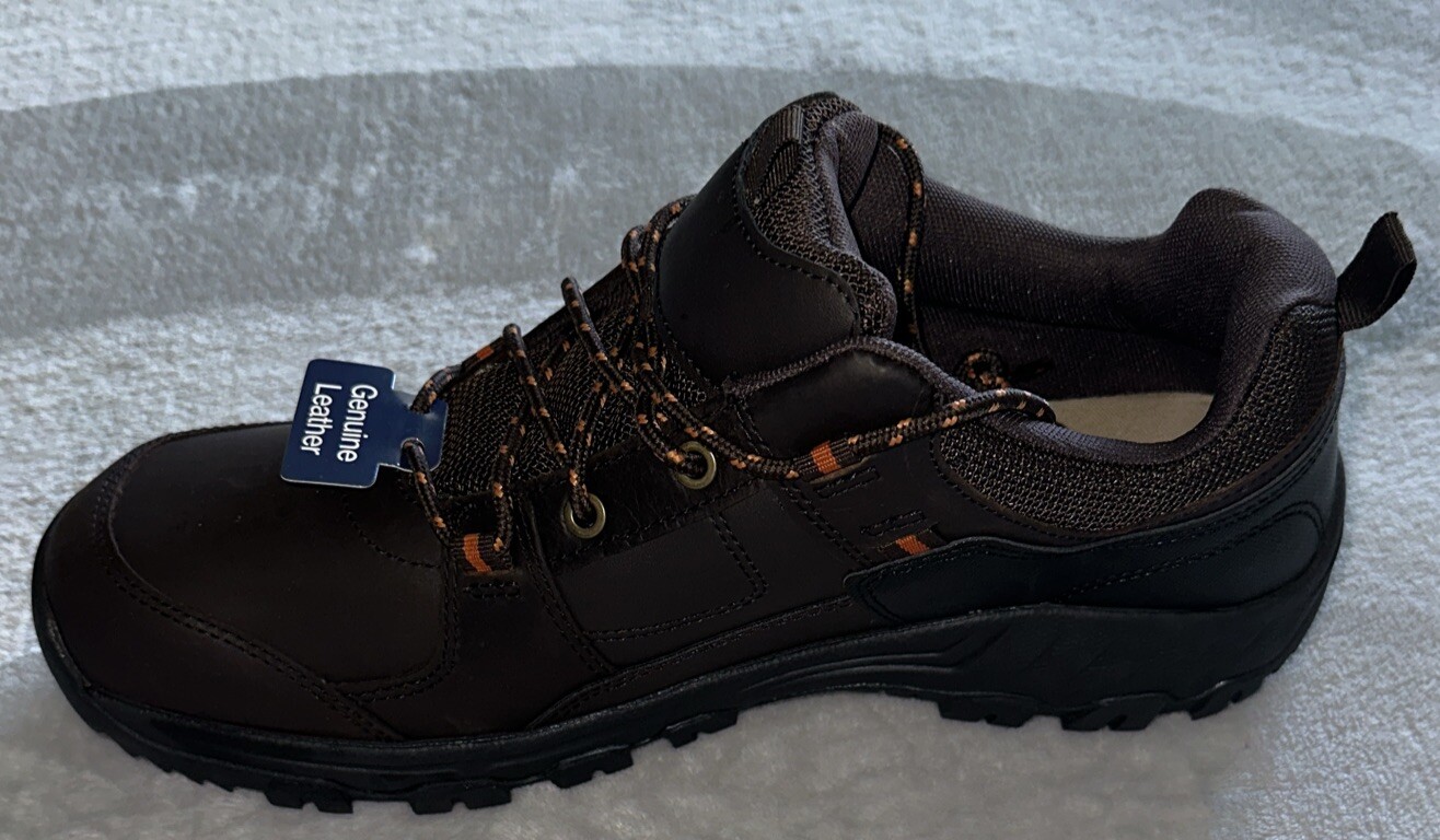 GEORGE MENS GENUINE LEATHER GARRET LACE UP SHOES SZ 12 MEMORY FOAM NWT ...