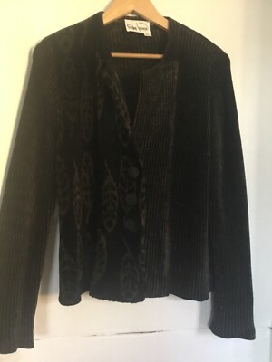 USA Fiber Artist KRISTEN JENSEN Jacket M Chenille Handmade Art-to-Wear ...