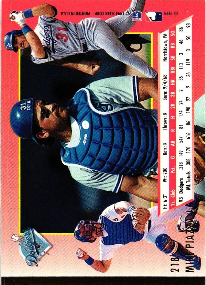 1994 Ultra #218 Mike Piazza | eBay