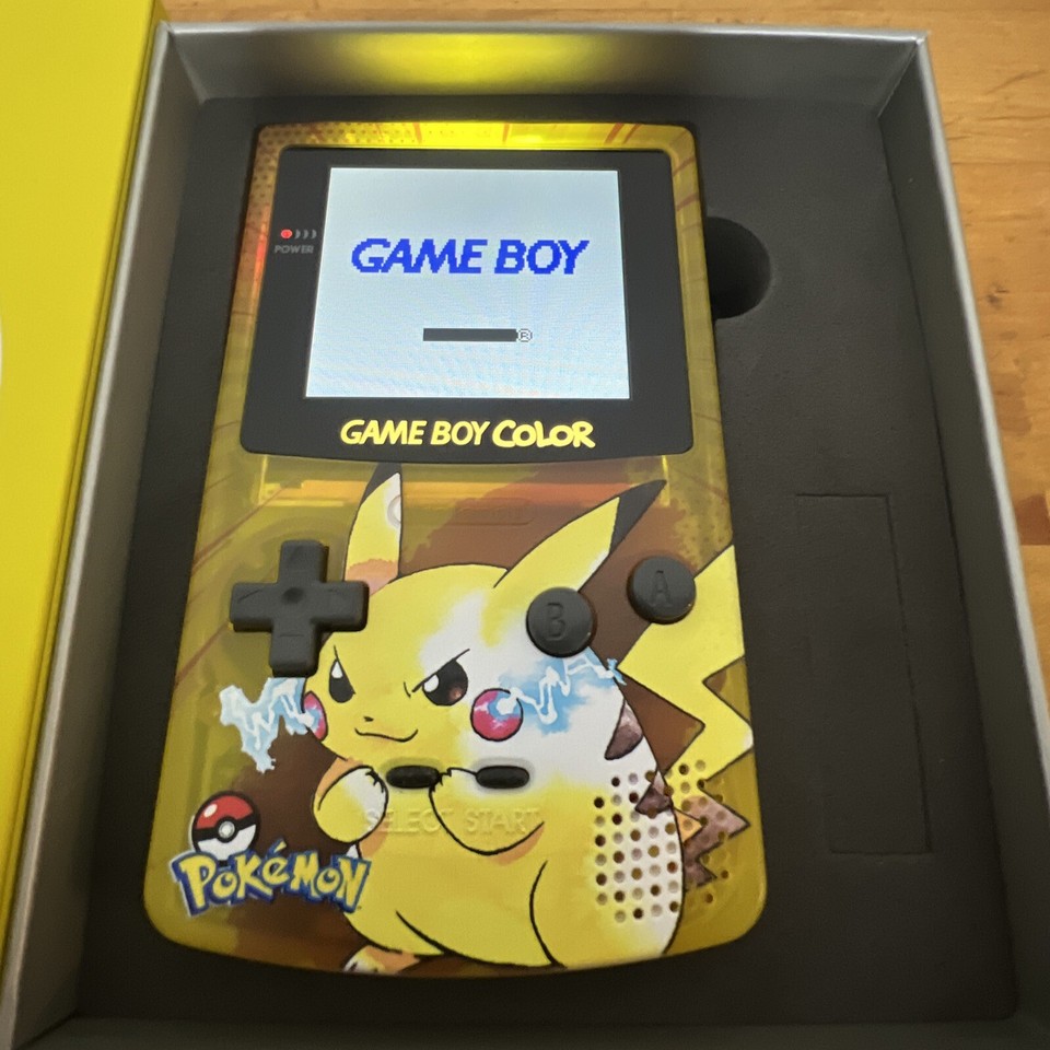 Gameboy Color Pokemon Pikachu Yellow Red Blue Edition Console W/ LCD ...