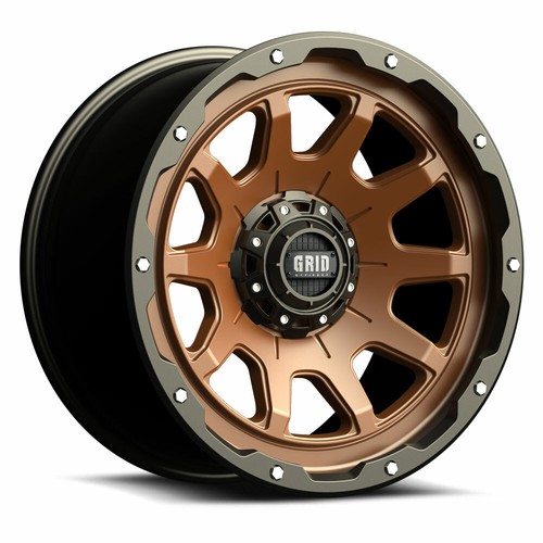Grid Wheels GD15 Gloss Bronze BLK Lip 17X9 Size One Piece Cast Wheels ...
