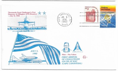 FIRST ARRIVAL OF CHALLENGER OV-99 CAPE CANAVERAL FLORIDA JULY 5 1982 ...