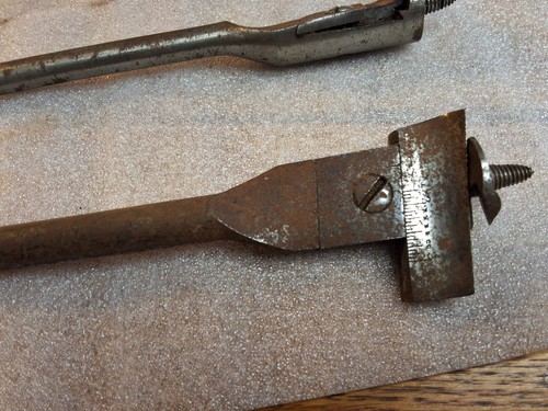 2 Vintage ADJUSTABLE DRILL HAND BRACE BITS Millers Falls No. 48 RNB ...