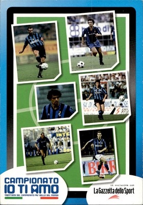 cartolina calciatori campion io ti amo Inter | eBay