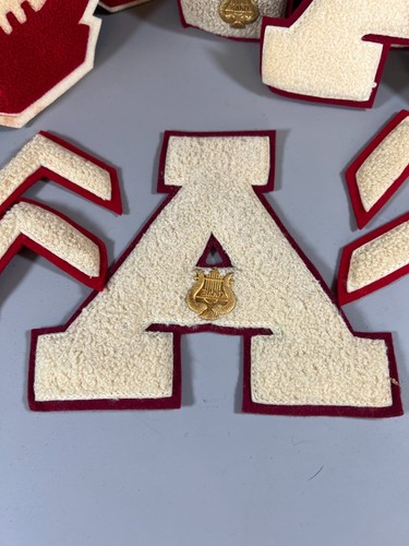 Lot of 9 Vintage Letterman Patches – “A” Varsity Letters, Chevrons ...