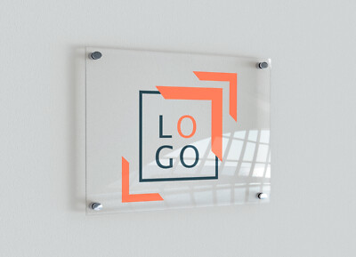 Custom Logo Transparent Glass Wall Art Tempered Print Canvas Art Gift ...