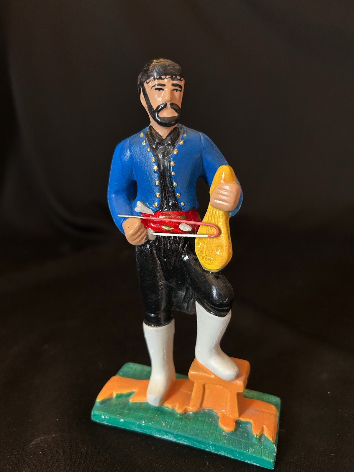 Vintage Cretan Man with Lyra Figurine Art Souvenir of Greece Crete | eBay