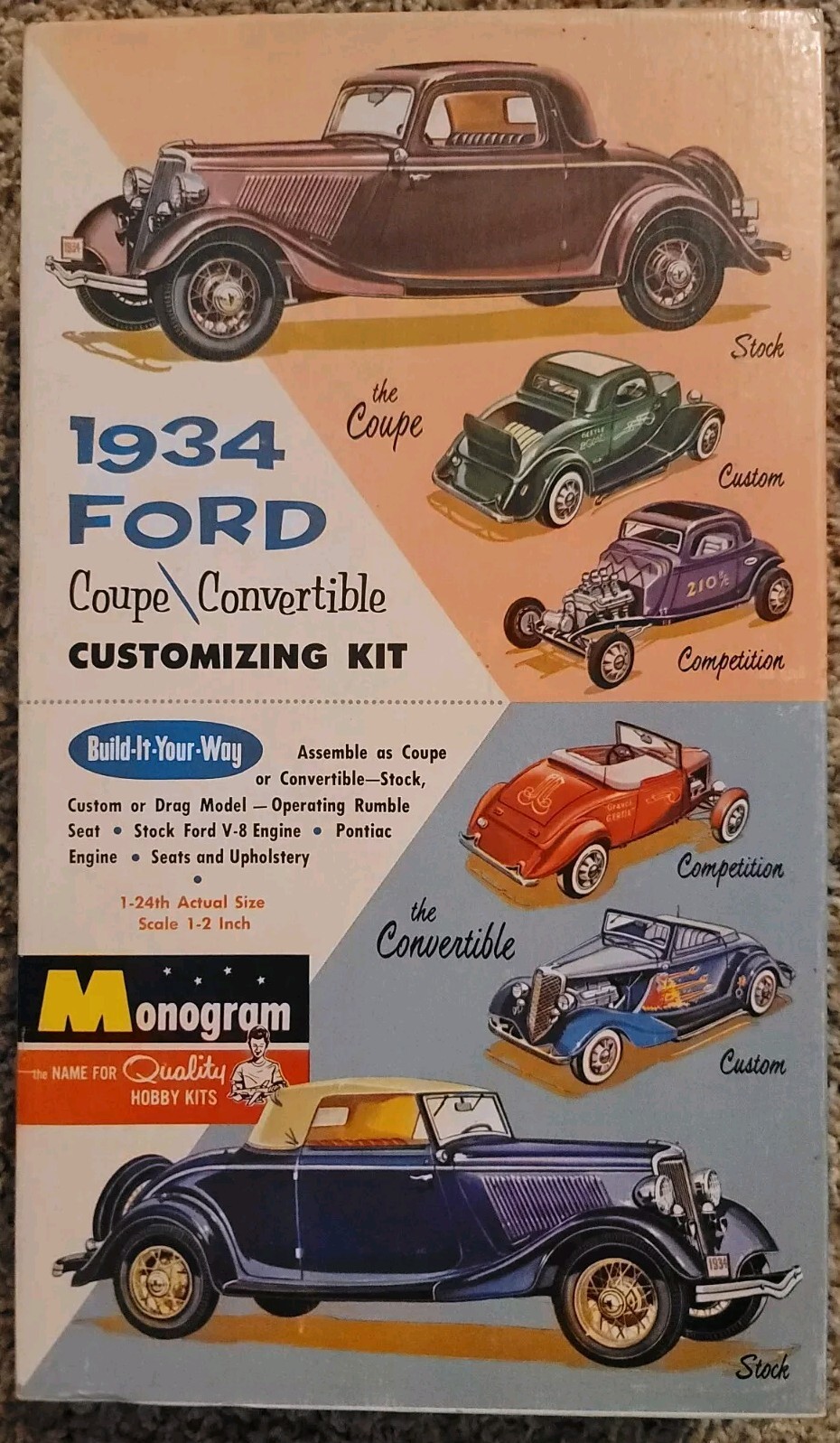 Vintage Car Model Kit Monogram 1934 Ford | eBay