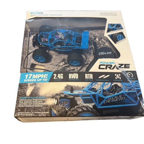 ***USEDOPEN BOX Power Craze High Speed R/C Vehicle 2.4G Technology Blue ...