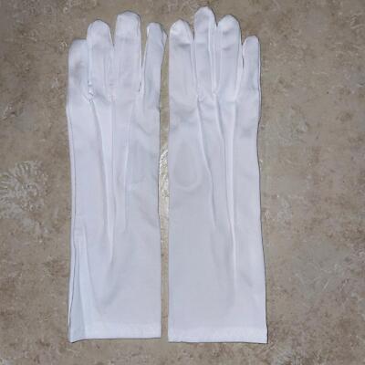 HALCO WHITE LONG NYLON SANTA GLOVES PARADE CLOWN GRINCH MILITARY ...