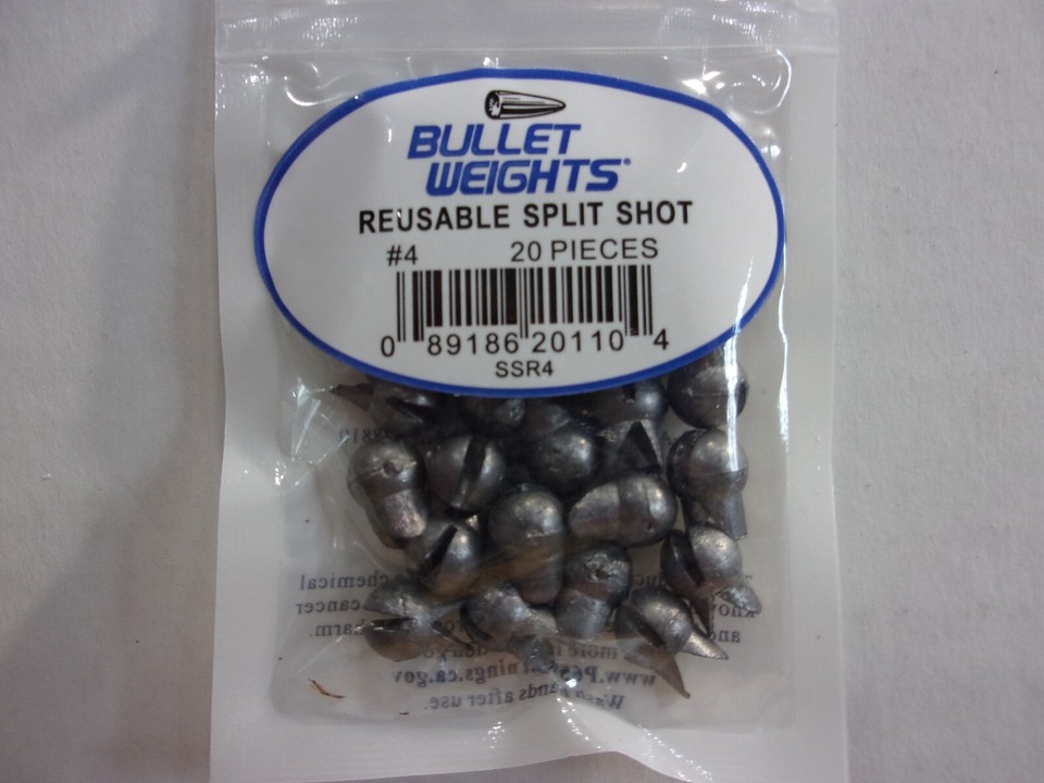 BULLET WEIGHTS Removable Split Shot choose your size! NIP | eBay