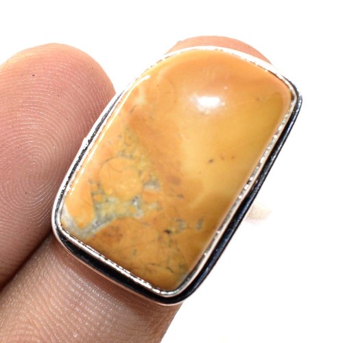 Maligano Jasper Gemstone Handmade Ethnic Engagement Gift Jewelry Ring 9 ...