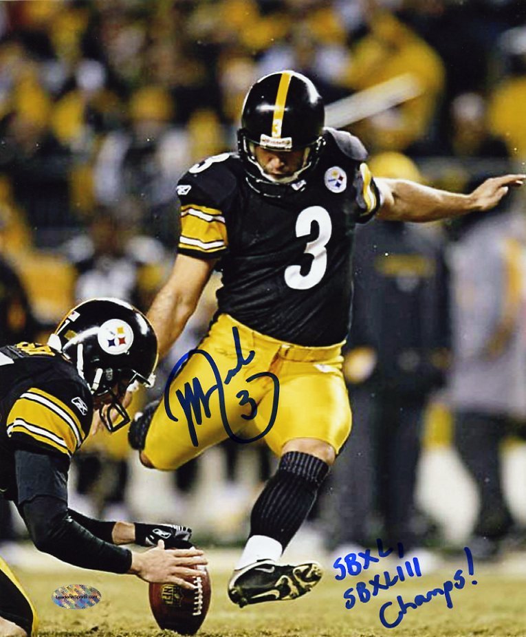 Jeff Reed Pittsburgh Steelers Autographed 8x10 with Both Super Bowl ...