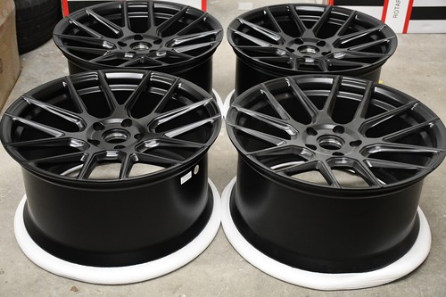 Set 4 21x11.5 Victor Equipment Lohner Matte Black Wheels 5x130 Rims | eBay