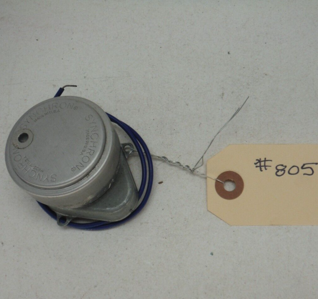 "NEW" VINTAGE SYNCHRON 610, 110V, 60HZ, 3W, 1-1/3 RPH, C046LC-1WL-6 9 ...
