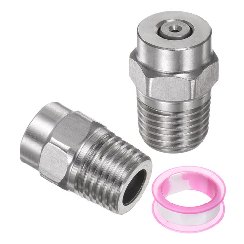2 Pcs 0 Degree Threaded Nozzle Tips, 1/4" Male NPT, Orifice 1.236mm ...