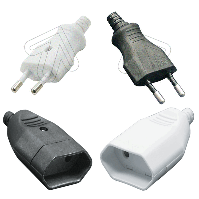 Eurostecker Europastecker Europa Stecker 250v Bachmann schwarz ...