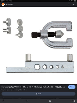 AUTOCRAFT Double Flaring Tool Set For Soft Steel Tubing AC586 M1 | eBay
