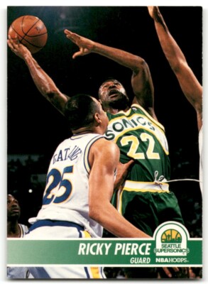 1994-95 NBA Hoops Basketball Card Ricky Pierce #205 Seattle SuperSonics ...