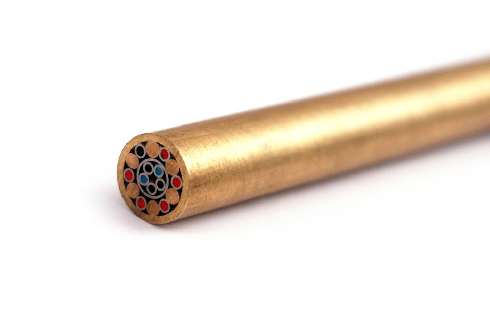 5"CUSTOM MOSAIC PIN 8.02 MM BRASS KNIFE MAKING HANDLE SCALES GRIPS ...