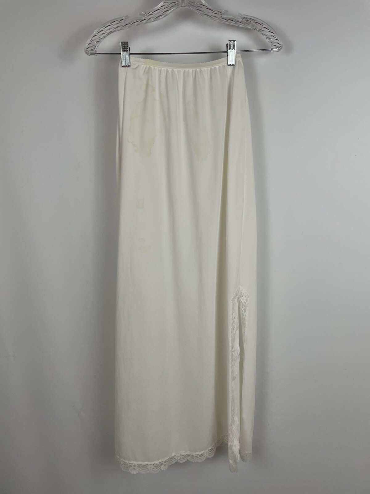 Vtg White Shadowline Half Slip S pinup retro lace und… - Gem