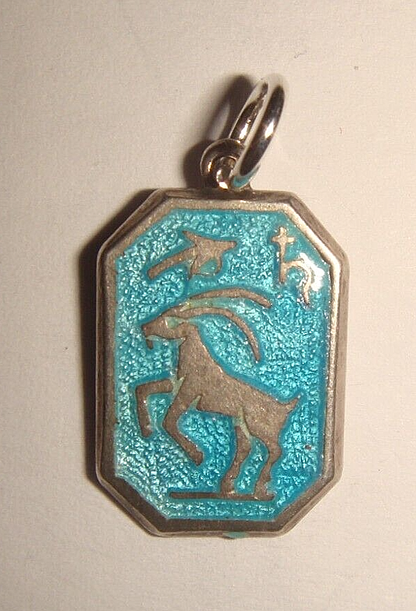 LOVELY VINTAGE STERLING SILVER THOMAS L MOTT TLM ENAMELLED BLUE ...