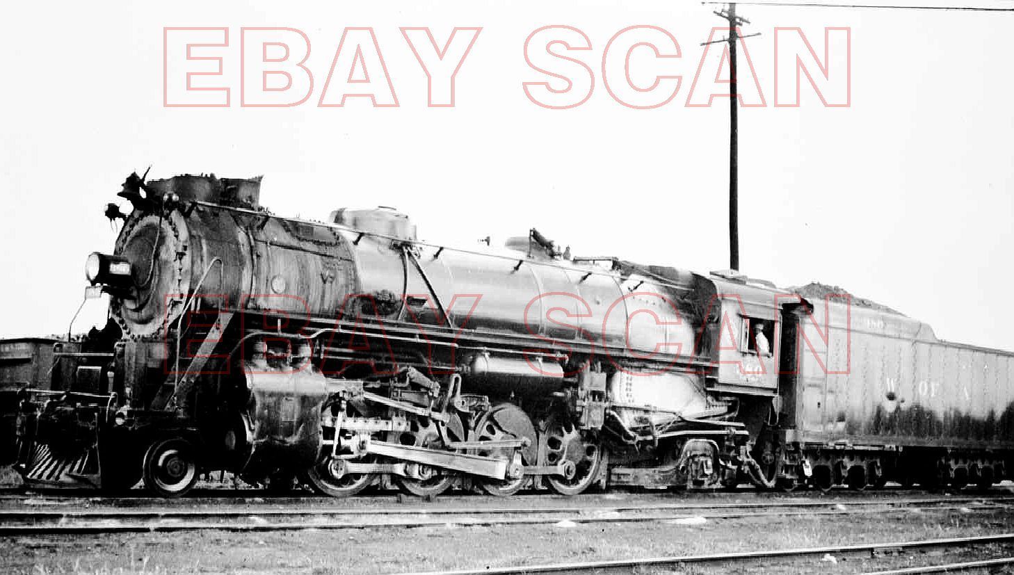 8H685 JUNK NEG/RP 1946 WESTERN RAILWAY OF ALABAMA 2-8-2 LOCO #380 ...