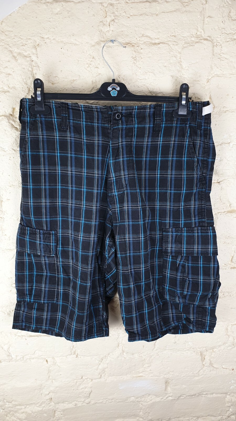 STUSSY Men's Checked Combat Cargo Shorts Size: W 30 V… - Gem