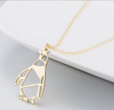 Titanium Penguin Pendant Gold Chain Necklace | eBay