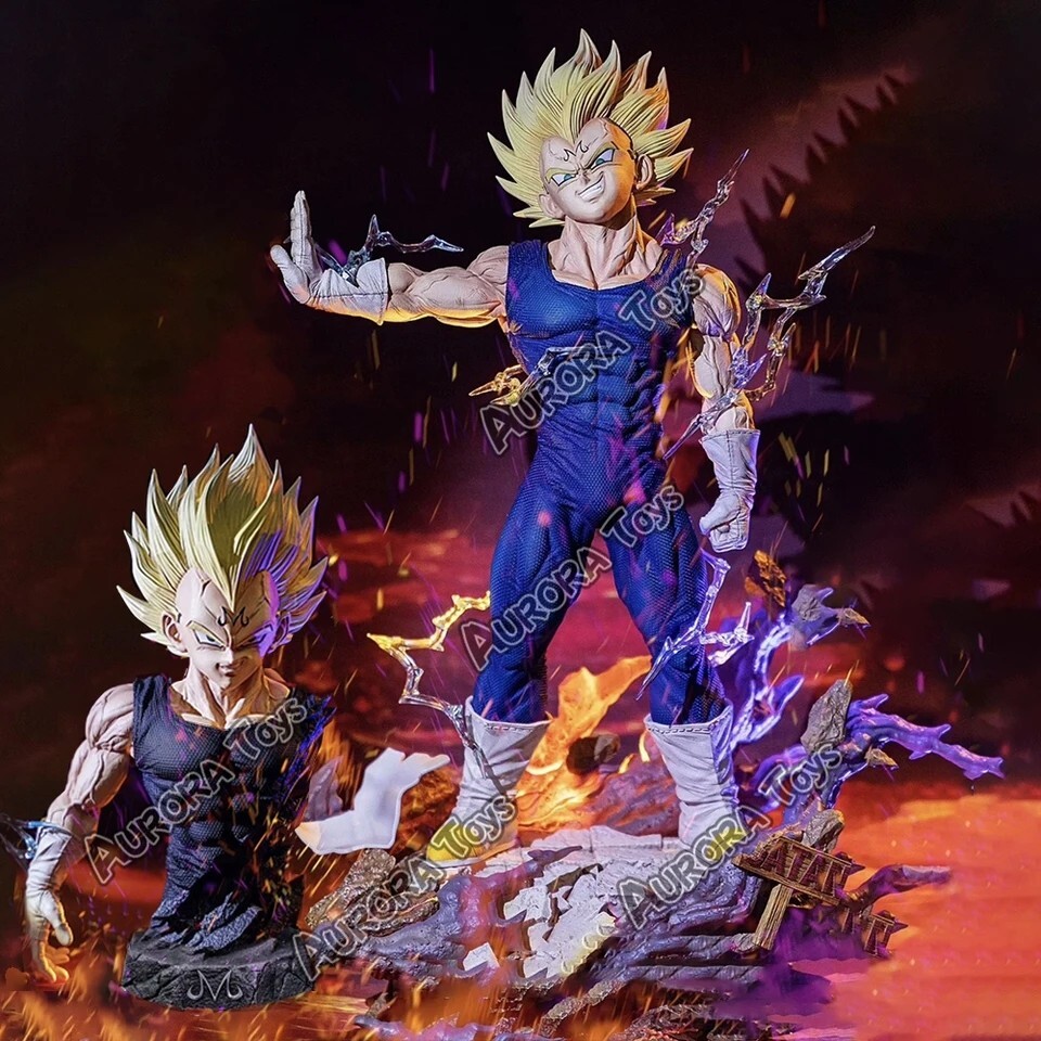 Dragon Ball Z Majin Vegeta Saiyan Figure Model Statue (Replaceable Head ...