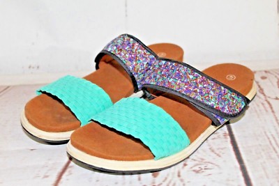 BERNIE MEV APOLLO Sandals/Slides Mint Paisley Open Toe Flats EU 41/ US ...