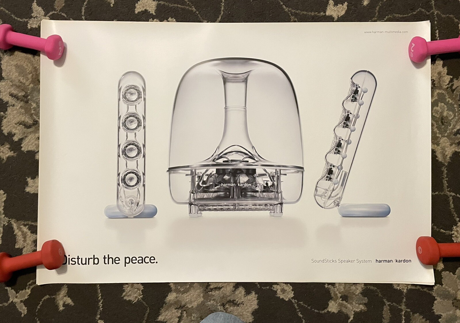 Apple Harmon Kardon SoundSticks Speakers Disturb The peace Poster 24 X ...