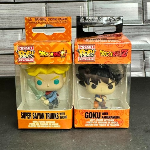Funko Pop! Keychain: DRAGON BALL Z & SUPER SS TRUNKS & GOKU Figure Key ...
