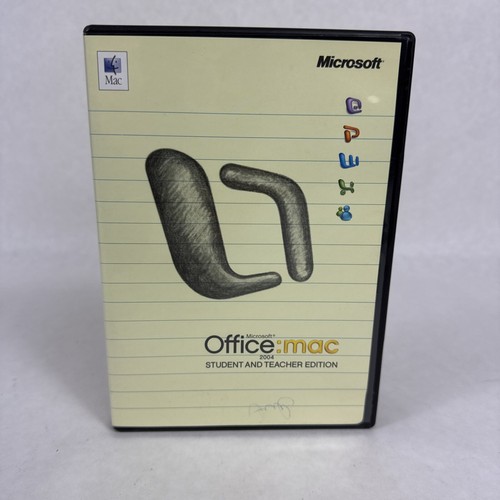 Microsoft Office Mac 2004 Student and Teacher Edition Software 3 keys W ...