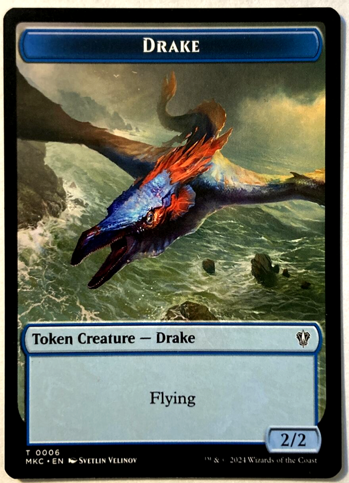MTG Cat 015 Drake 06 Double Sided Token Commander: Murders at Karlov ...