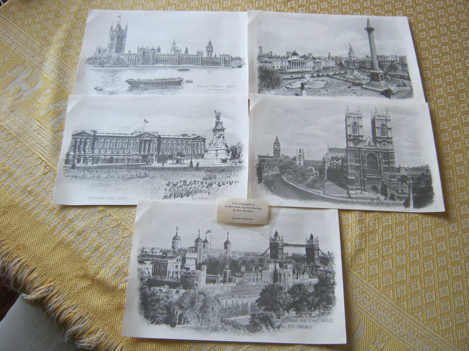 5 LITHOGRAPHS of LONDON from ORIGINAL DRAWINGS by RON MARSDEN | eBay