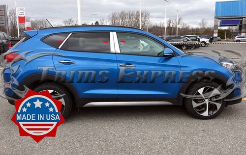 fit:2016-2021 Hyundai Tucson 6Pc Chrome Pillar Post Trim Stainless ...