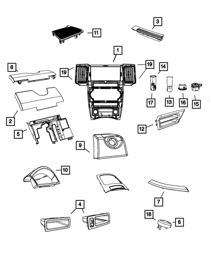 Genuine Mopar Defroster Grille Left 1DQ55XDVAA | eBay
