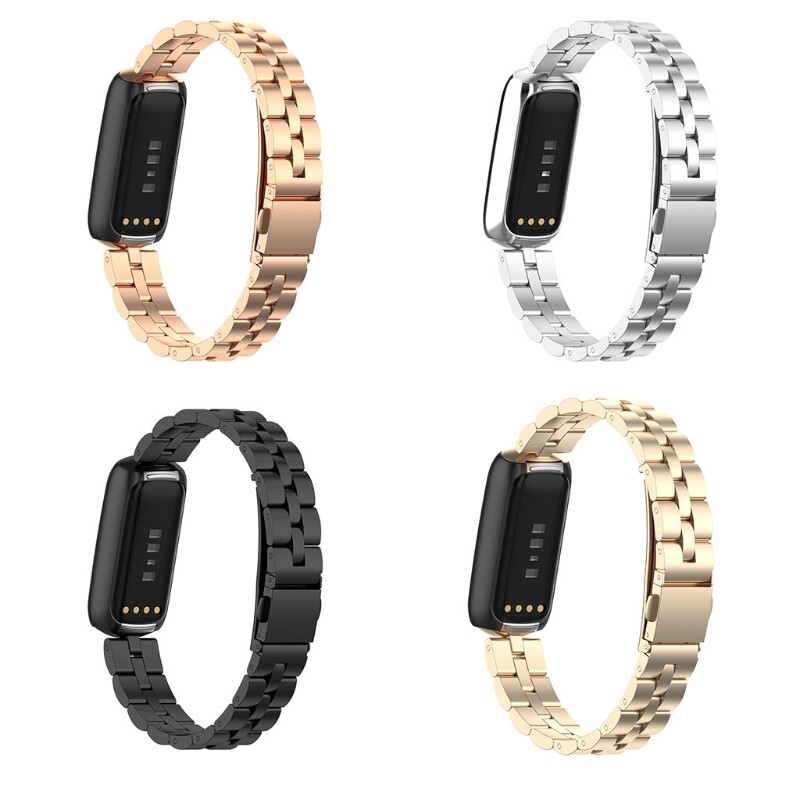 For Fitbit-Luxe Wristband Metal Strap Sweatproof Bracelet Durable Anti ...