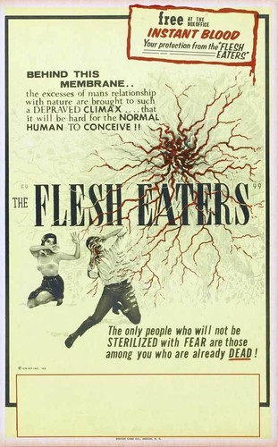 THE FLESH EATERS Movie POSTER 27x40 B Martin Kosleck Rita Morley Byron ...