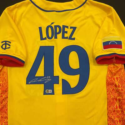 Pablo Lopez Autographed SGA Pablo Day Jersey Minnesota Twins Beckett ...